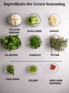 Easy Caribbean Green Seasoning - Metemgee