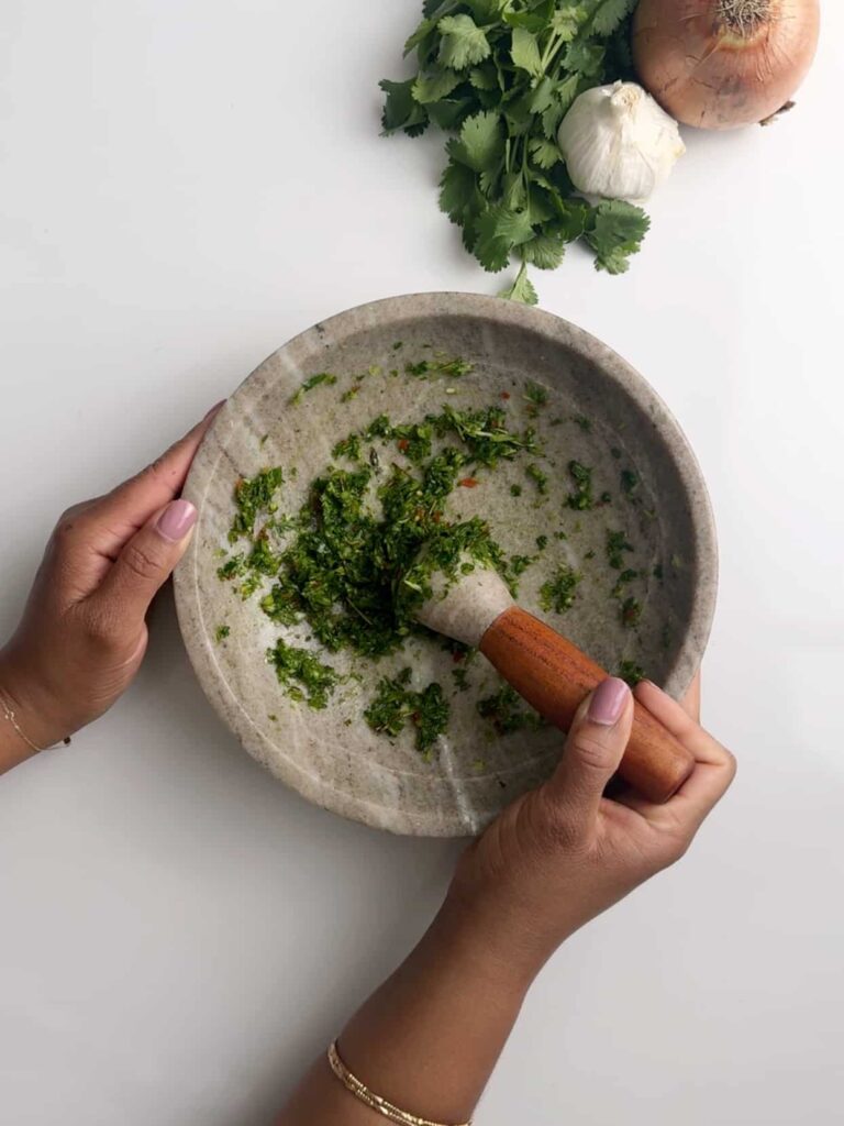 Easy Caribbean Green Seasoning - Metemgee